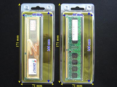 1ct dram memory module ddr3 ddr2 ddr1 long dimm esd package blister clamshell tray conductive ...